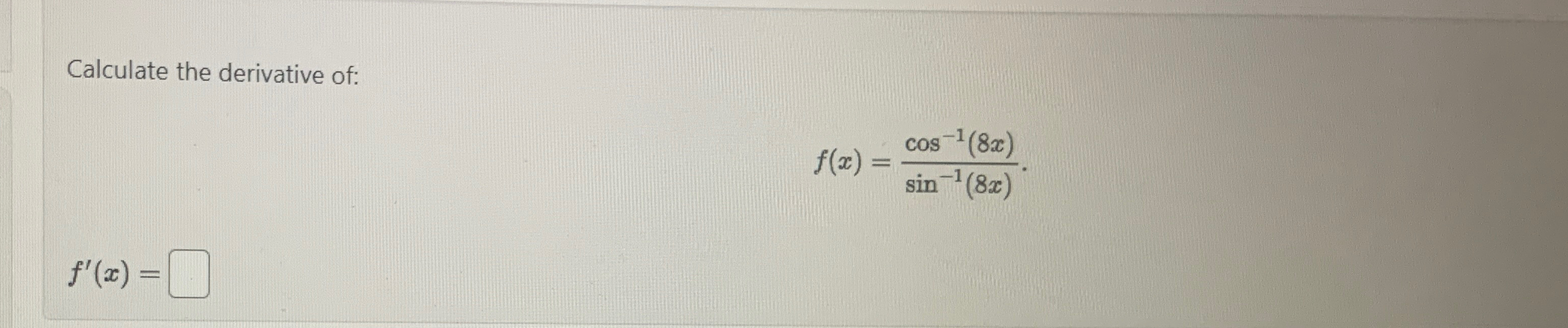 Solved Calculate the derivative | Chegg.com