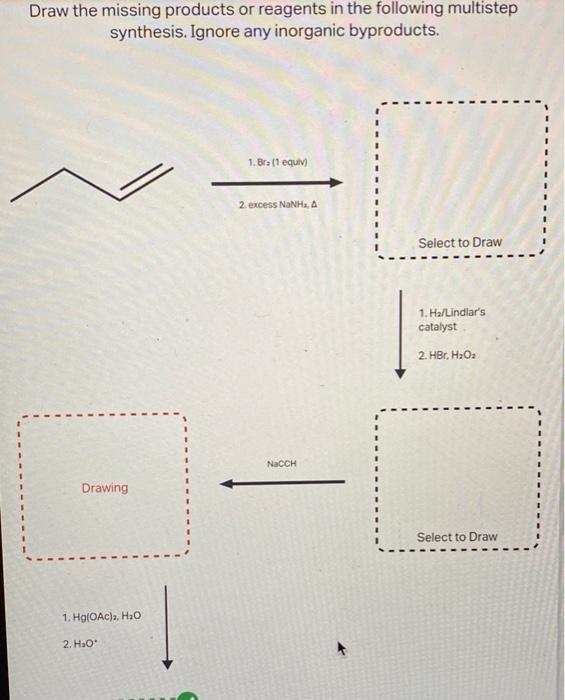 Solved Draw the missing products or reagents in the | Chegg.com
