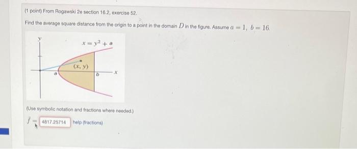 Solved Find the average square distance from the origin to a | Chegg.com