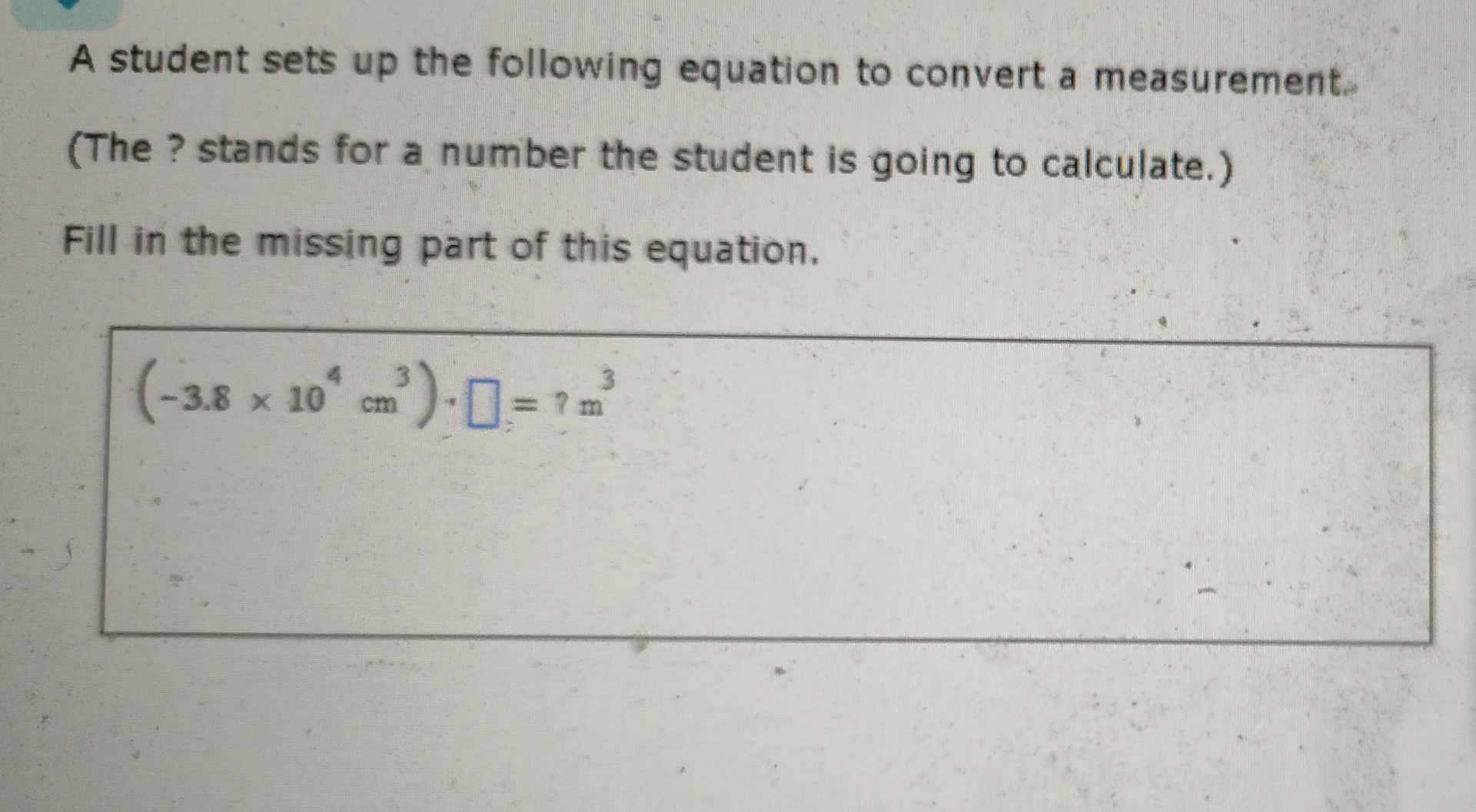 Solved A student sets up the following equation to convert a | Chegg.com