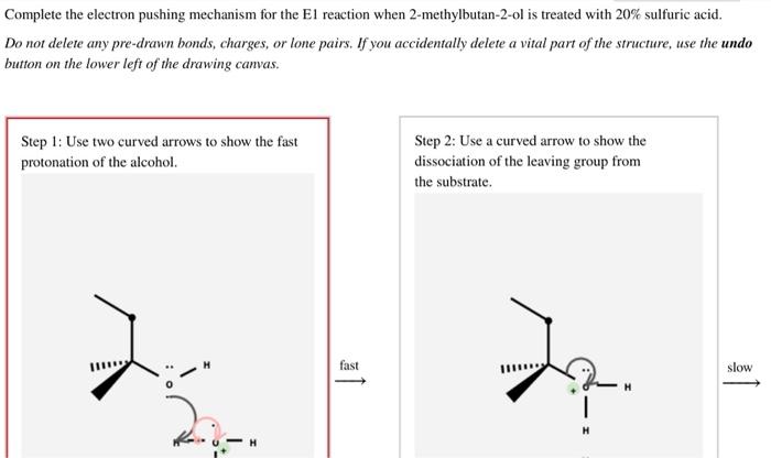 Solved Complete the electron pushing mechanism for the E1 | Chegg.com