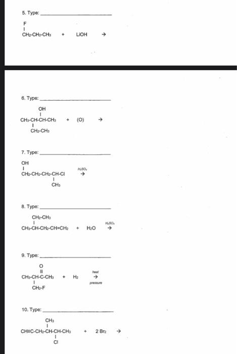 Solved complete the following reactions using structural | Chegg.com