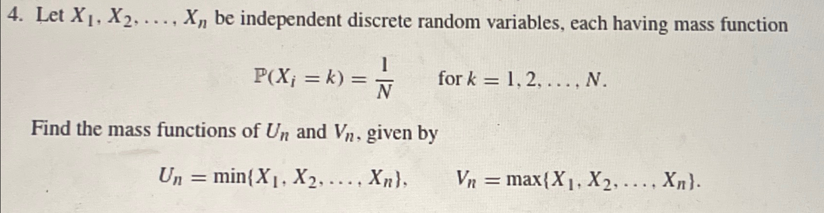 Solved Let x1,x2,dots,xn ﻿be independent discrete random | Chegg.com
