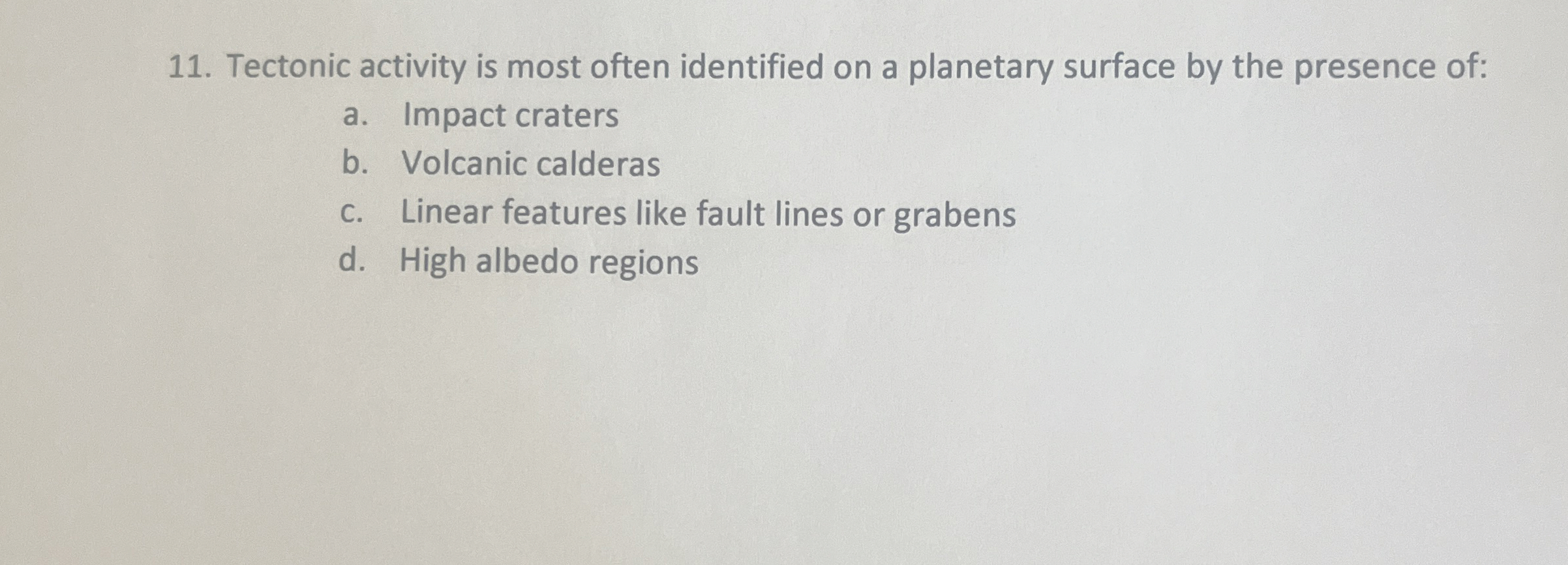 Solved Tectonic activity is most often identified on a | Chegg.com
