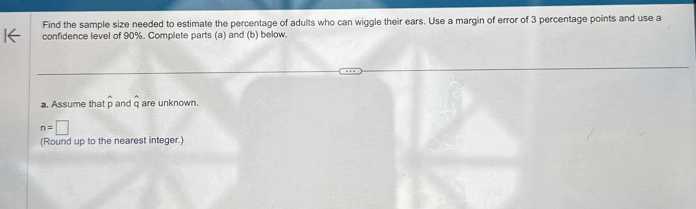 Solved Find the sample size needed to estimate the | Chegg.com