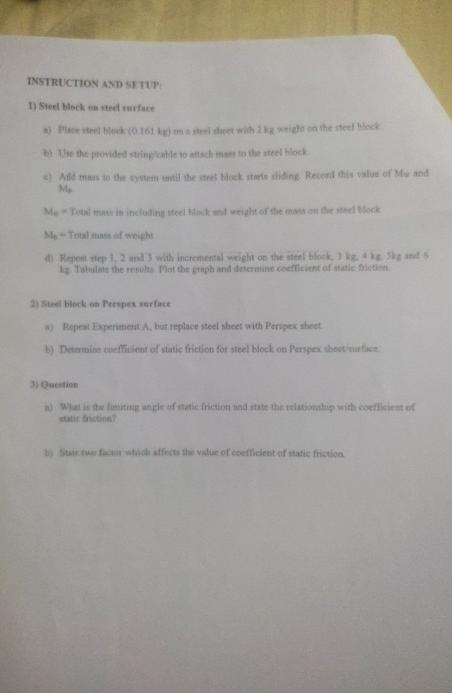 Solved INSTRUCTION AND SITUP M4Strel block en Fervpes | Chegg.com