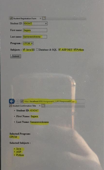 Solved Cpcm Csd 4464 Programming Java Ee Assignment 3 4247