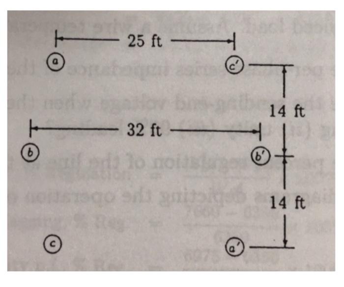 Solved A three-phase 60-Hz line has flat horizontal spacing. | Chegg.com
