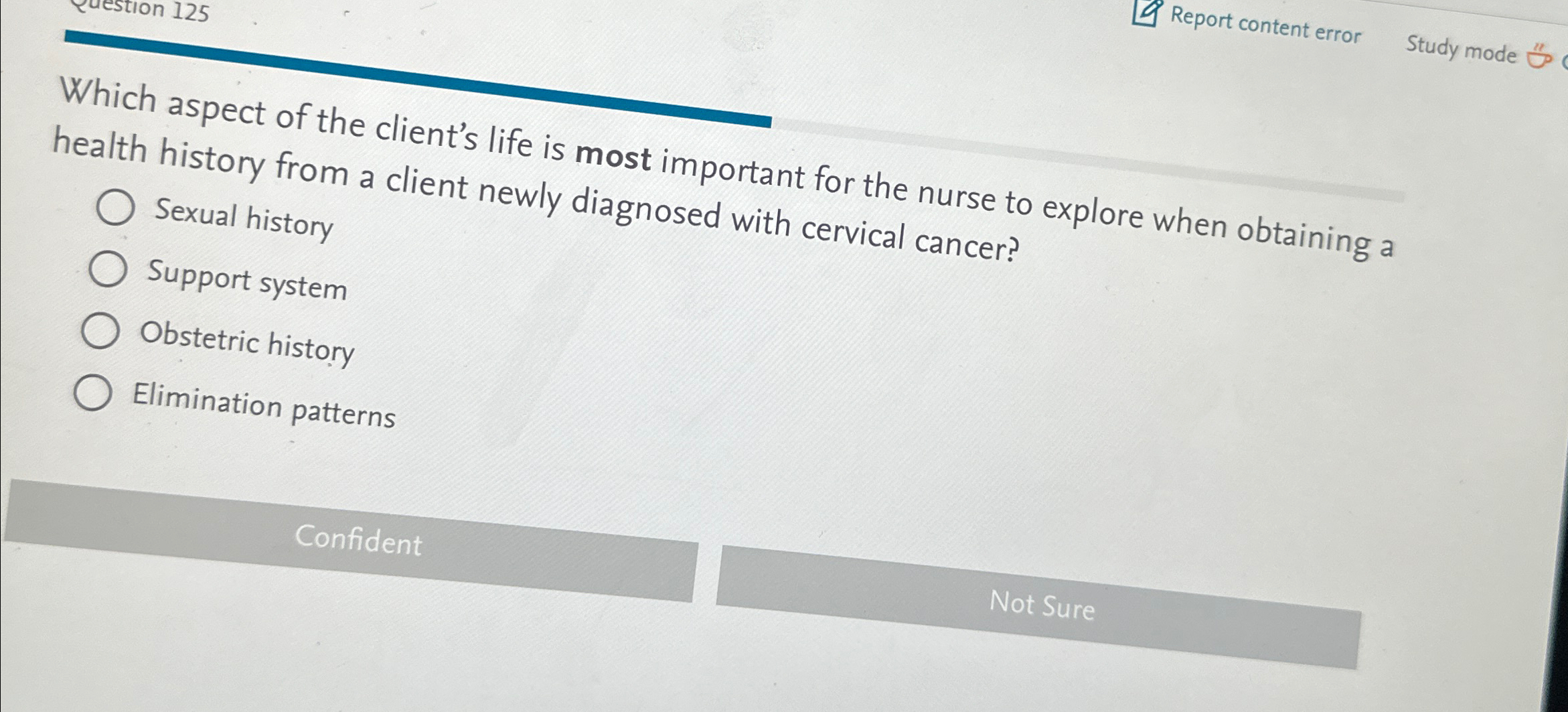 Solved Report content errorStudy modeWhich aspect of the | Chegg.com