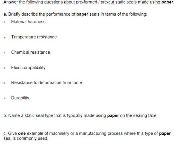 Solved Answer the following questions about pre-formed / | Chegg.com