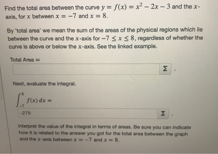 Solved Find the total area between the curve y axis, for x | Chegg.com