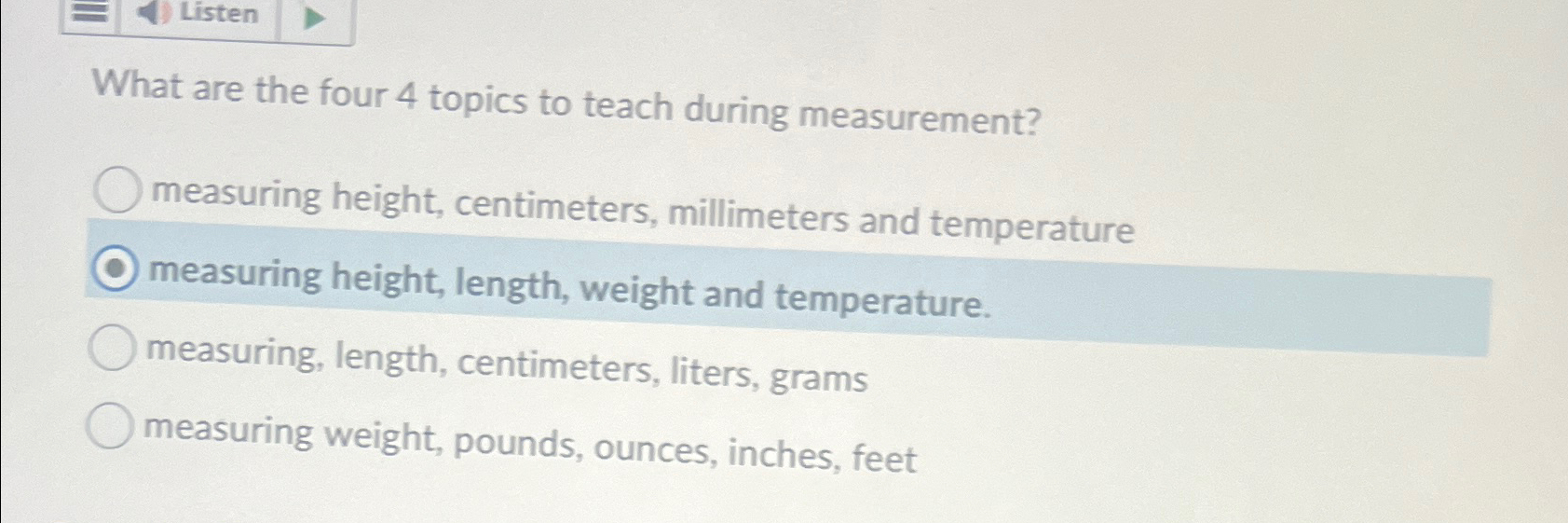 Solved What are the four 4 ﻿topics to teach during | Chegg.com