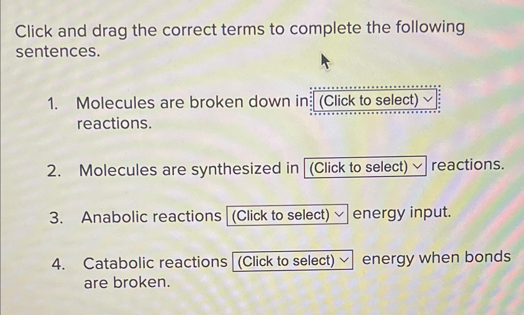Solved Click and drag the correct terms to complete the | Chegg.com