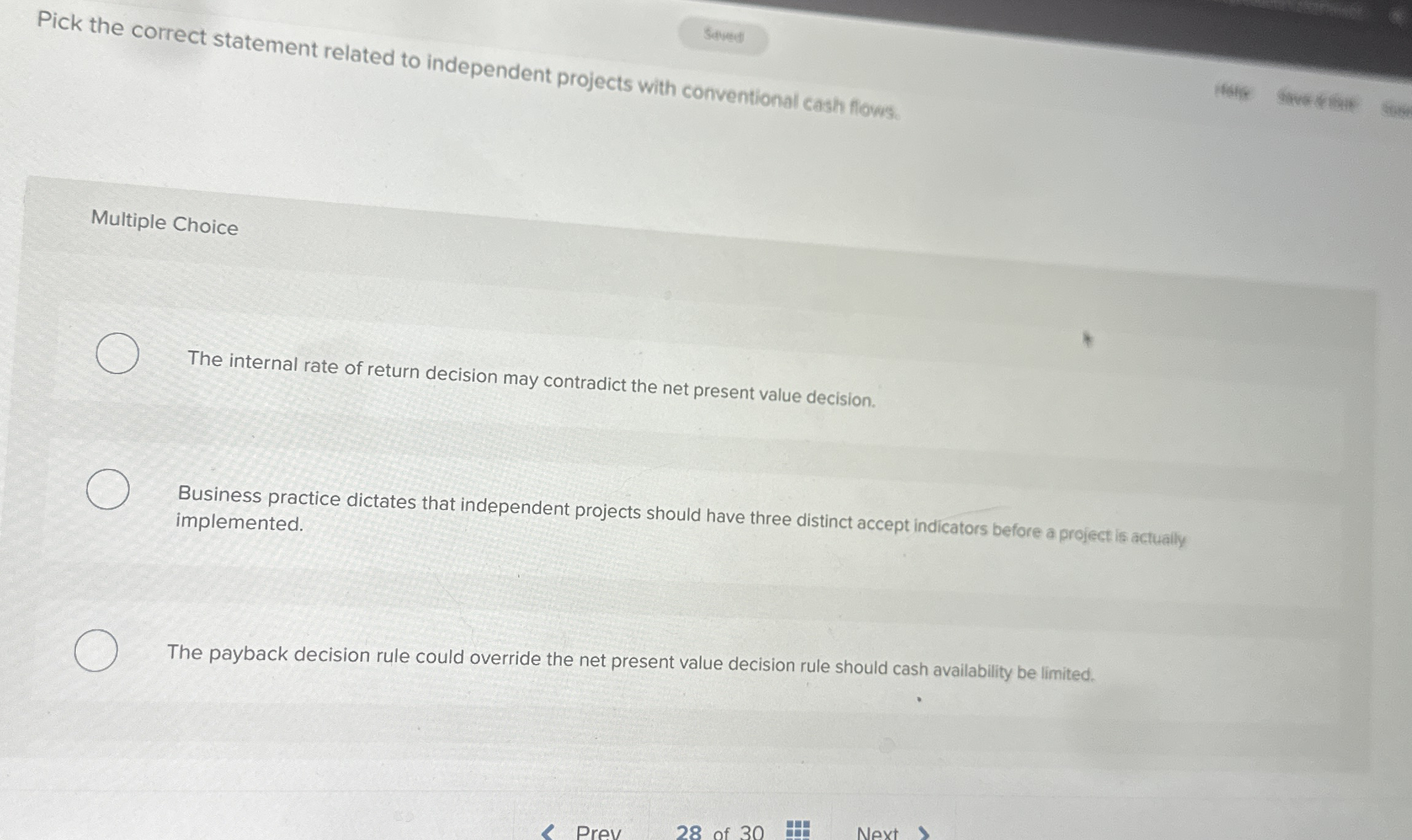 Solved Pick the correct statement related to independent | Chegg.com