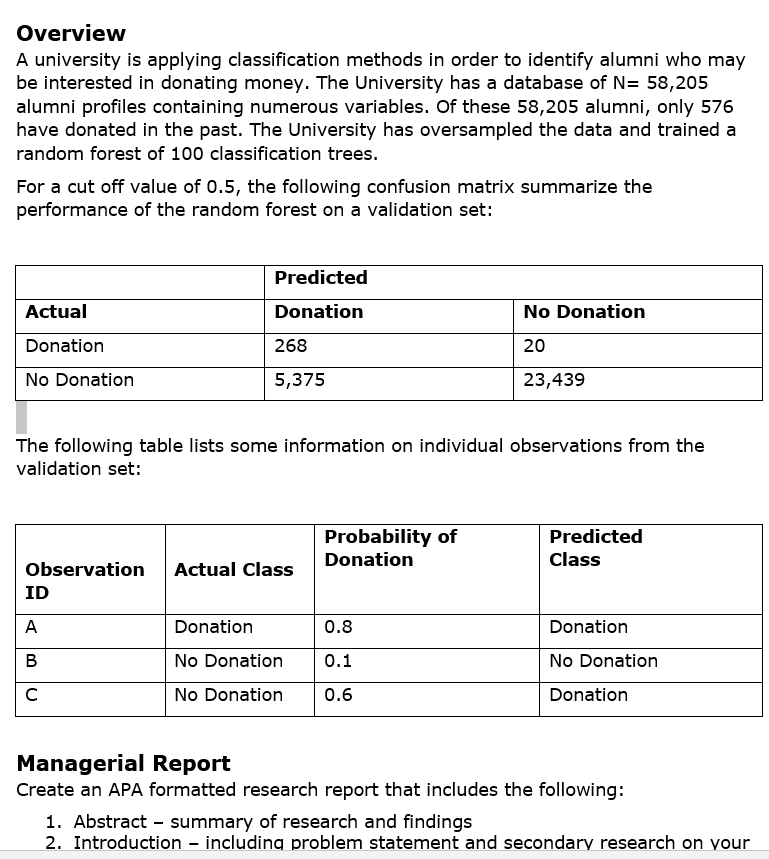 Solved OverviewA university is applying classification | Chegg.com
