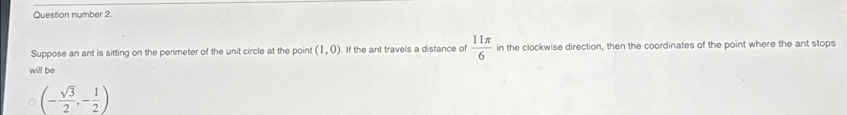 Solved Question number 2.Suppose an ant is sitting on the | Chegg.com