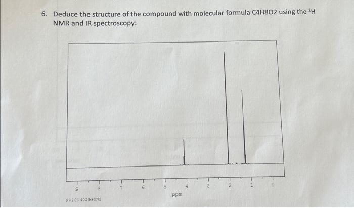 Solved 6. Deduce the structure of the compound with | Chegg.com
