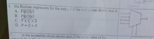 5. the Boolean expression for the outp-i i of the | Chegg.com