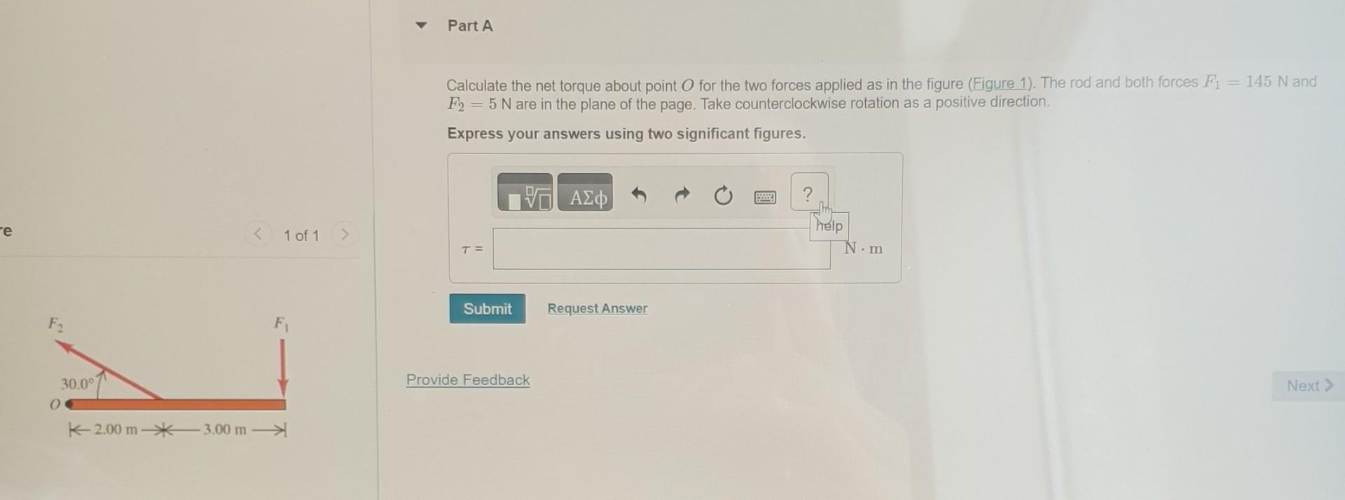 Solved Calculate the net torque about point O for the two | Chegg.com