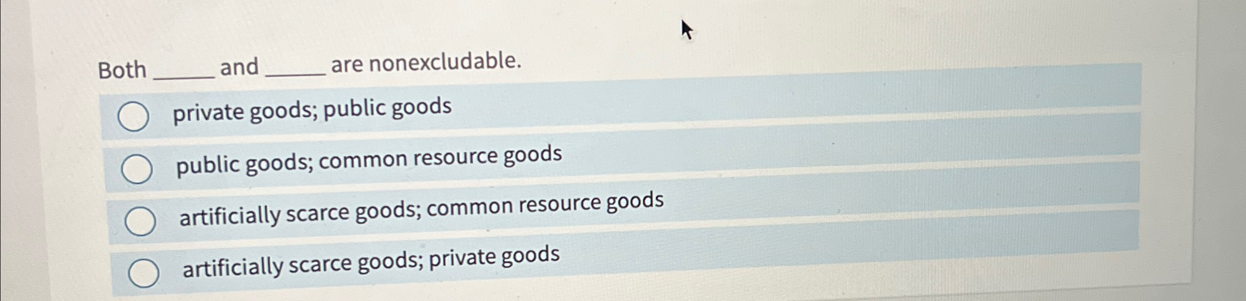 Solved Both q, ﻿and q, ﻿are nonexcludable.private goods; | Chegg.com