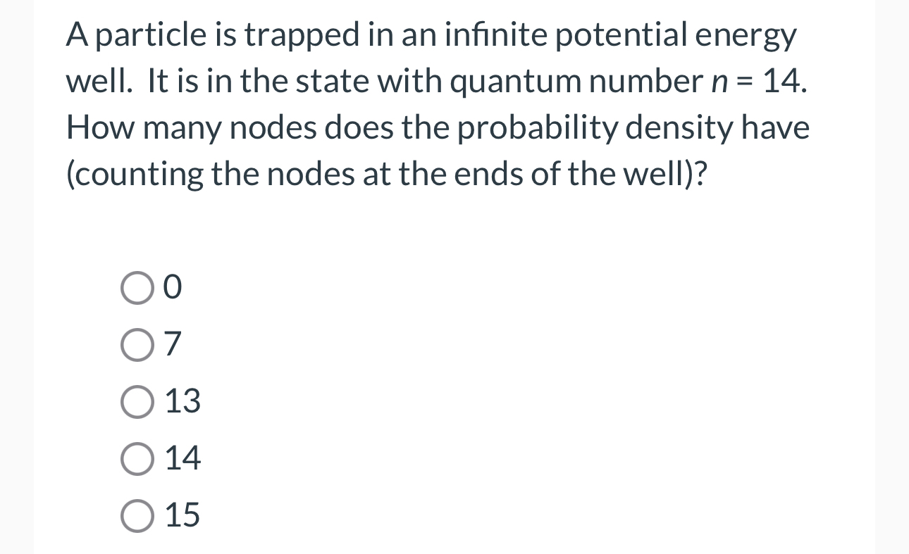 Solved A particle is trapped in an infinite potential energy | Chegg.com