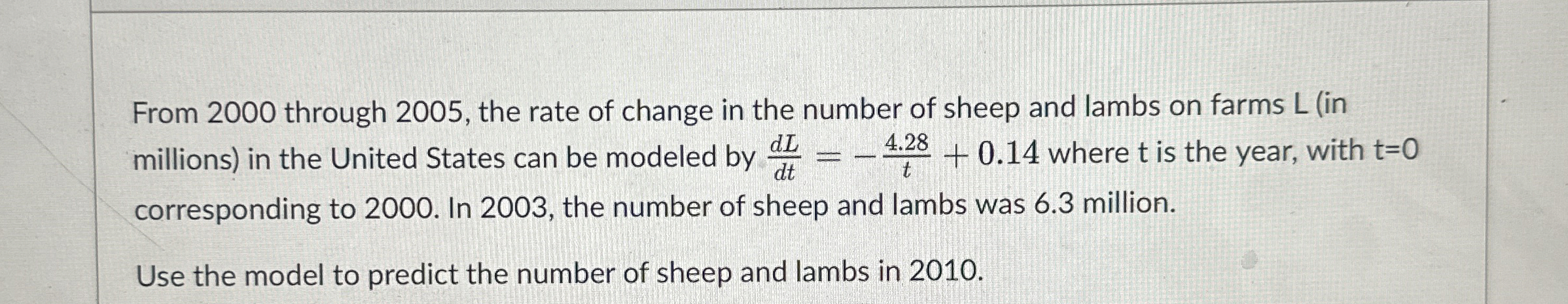 Solved From 2000 ﻿through 2005 , ﻿the rate of change in the | Chegg.com