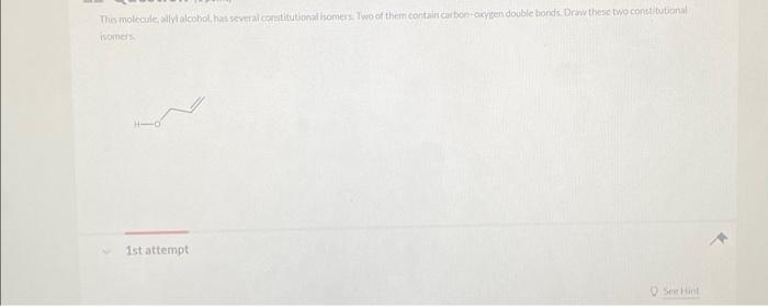 Solved This molecule, allyl alcohol, has several | Chegg.com