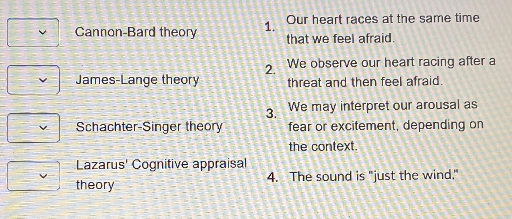 Solved Cannon-Bard theoryJames-Lange theorySchachter-Singer | Chegg.com