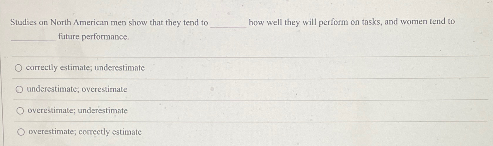 Solved Studies on North American men show that they tend to | Chegg.com
