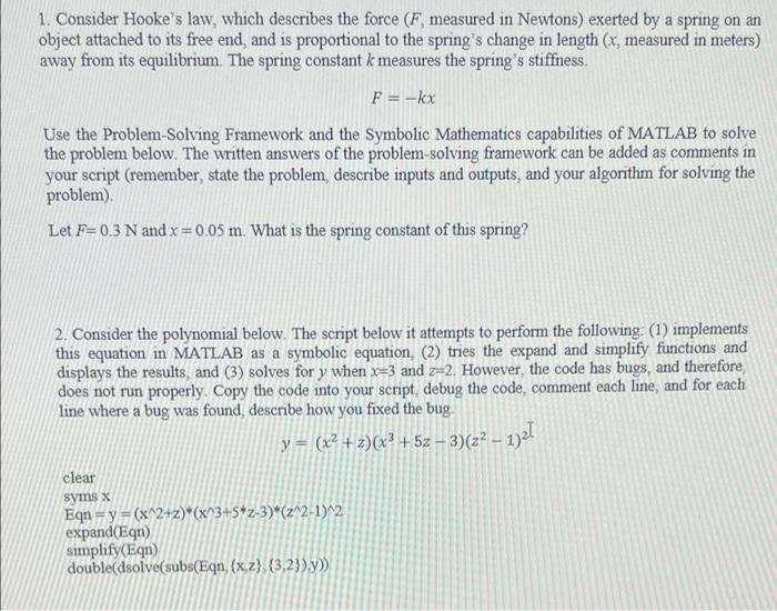 Solved 2. Repeat problem 1, but now, your function should | Chegg.com