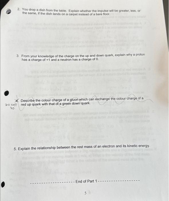 Solved Answer the following short answer questions below. | Chegg.com