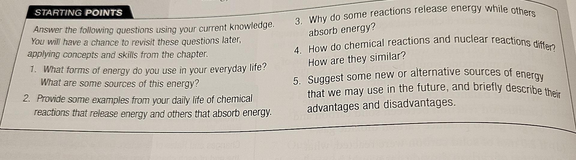 Solved STARTING POINTS Answer the following questions using | Chegg.com