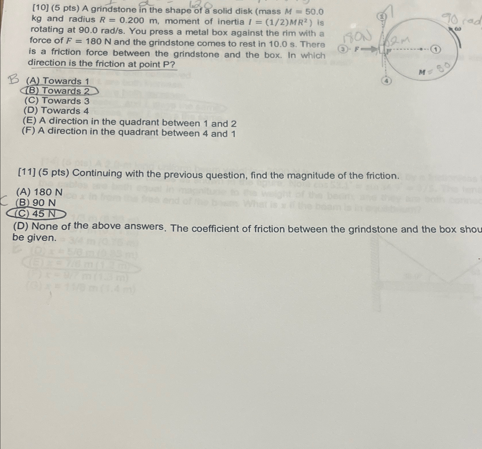 Solved [10] (5 ﻿pts) ﻿A grindstone in the shape of a solid | Chegg.com