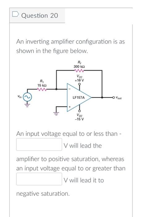 Solved Question 10 For the Class-C amplifier circuit as | Chegg.com