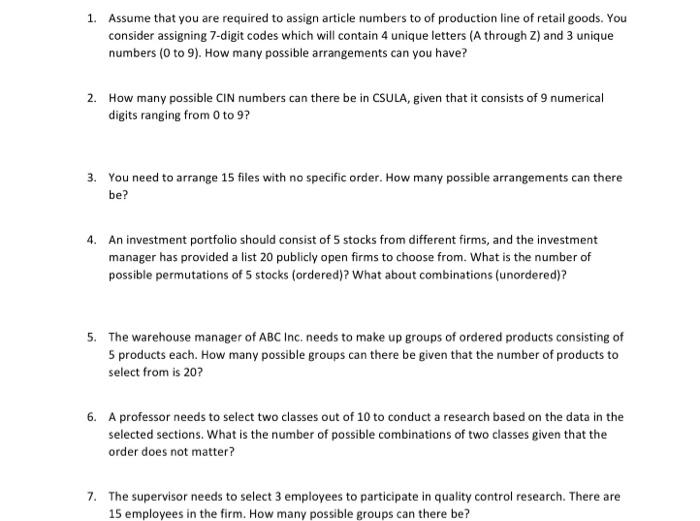 Solved 1. Assume that you are required to assign article | Chegg.com