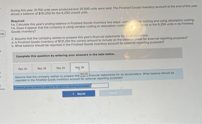 Solved I Exercise 6-13 Inferring Costing Method; Unit | Chegg.com