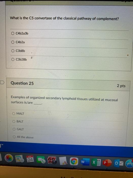 Solved What is the C5 convertase of the classical pathway of | Chegg.com