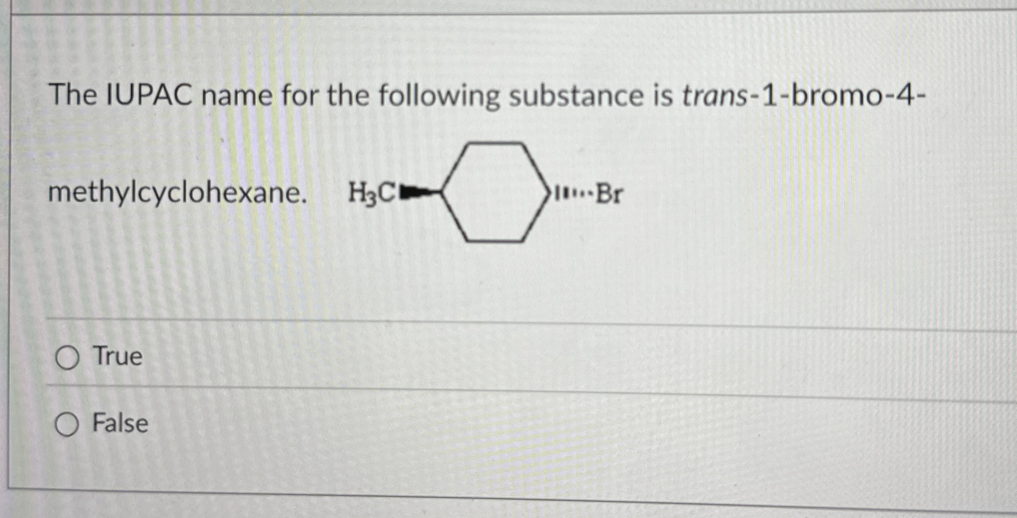 Solved The IUPAC name for the following substance is | Chegg.com