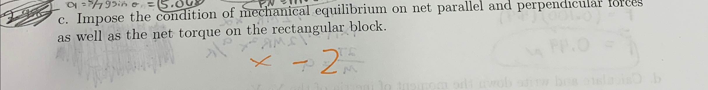 Solved c. ﻿Impose the condition of mechanical equilibrium on | Chegg.com