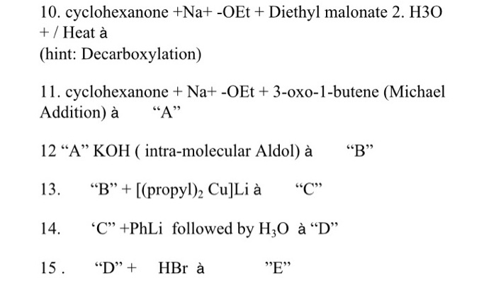 Solved Part I. Using Cyclohexanone; Predict the products of | Chegg.com