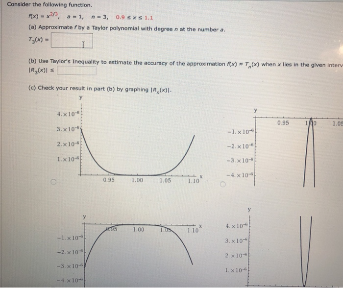 Solved Consider the following function. f(x) = x23, a = 1, n | Chegg.com