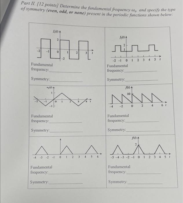 Solved Part I. [13 points] Consider the following sawtooth | Chegg.com