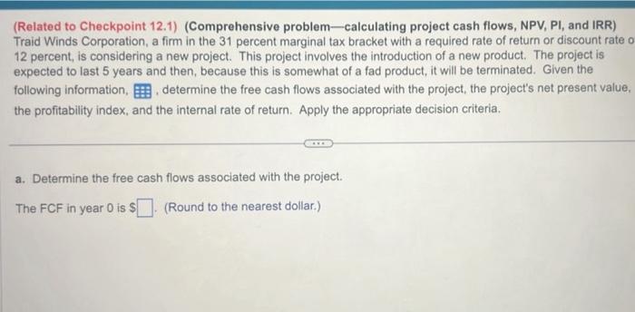 Solved (Related to Checkpoint 12.1) (Comprehensive | Chegg.com