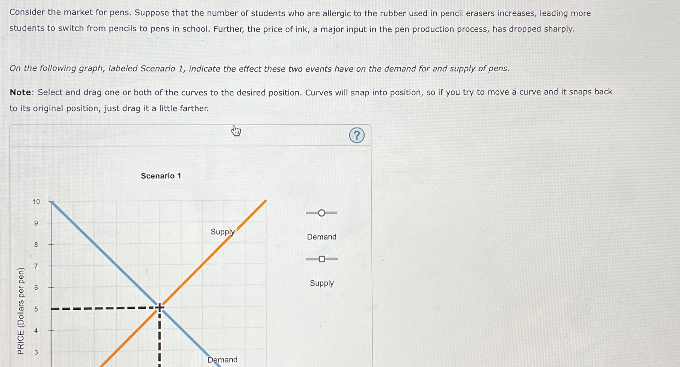 Solved Consider the market for pens. Suppose that the number | Chegg.com