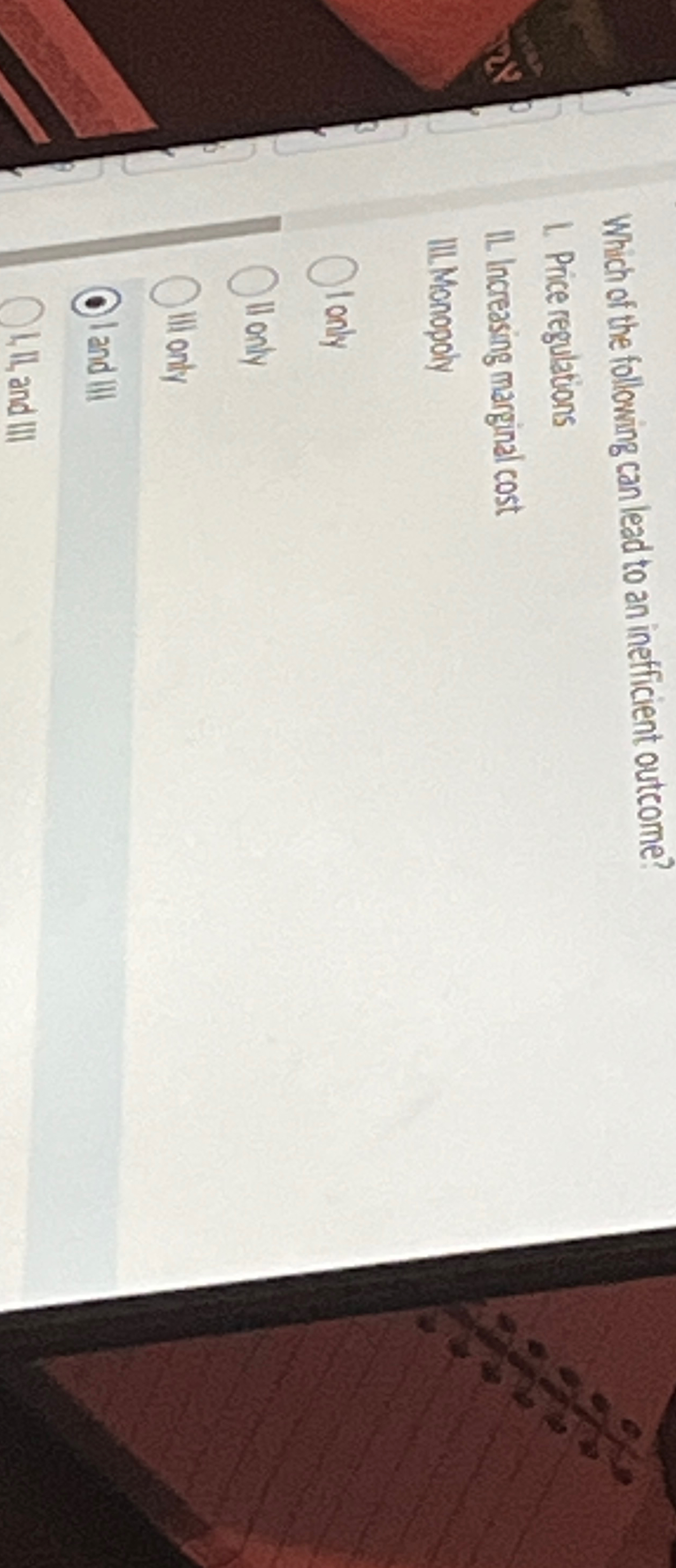 Solved Which of the following can lead to an inefficient | Chegg.com