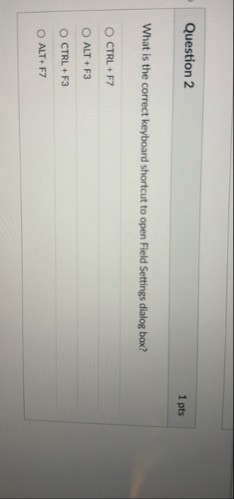 Solved Question 21 ﻿ptsWhat is the correct keyboard shortcut | Chegg.com