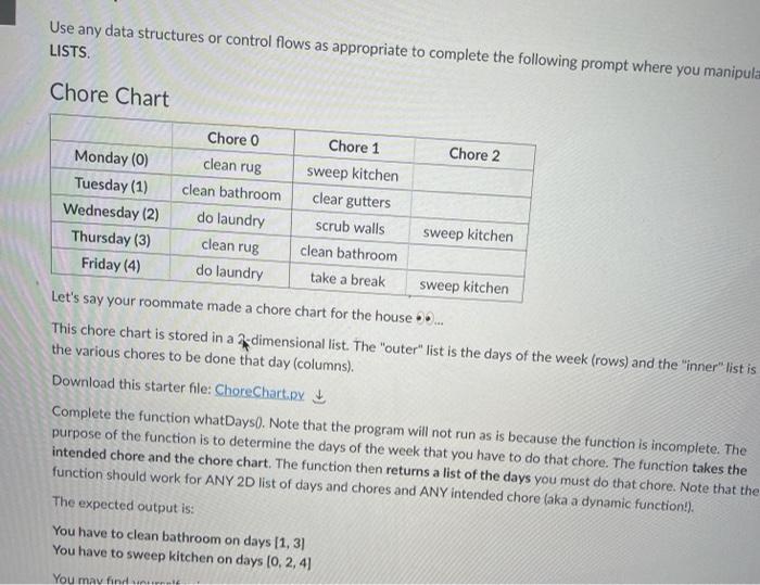 Solved Use any data structures or control flows as | Chegg.com