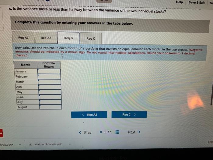 Solved Required: a-1. Calculate the variance and standard | Chegg.com