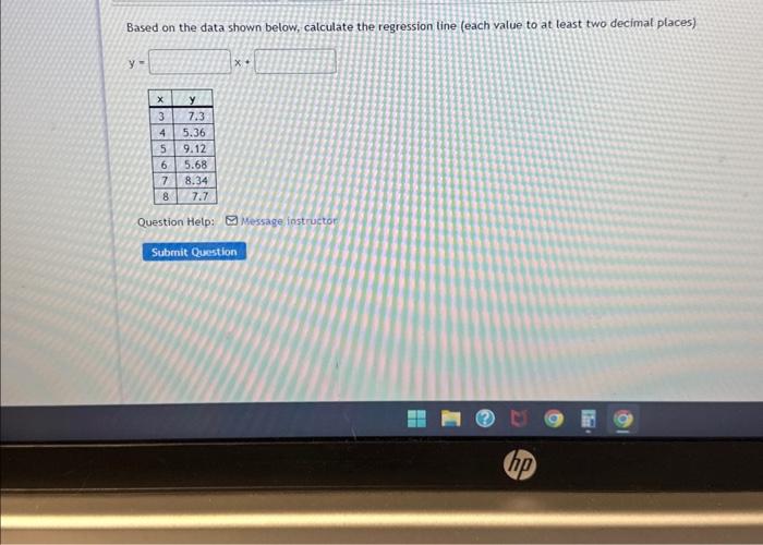 Solved Based on the data shown below, calculate the | Chegg.com