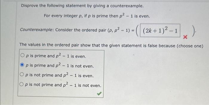 Solved Disprove the following statement by giving a | Chegg.com